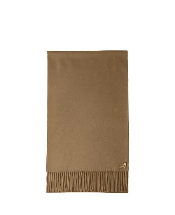Prada Silk And Cashmere Scarf - Brown