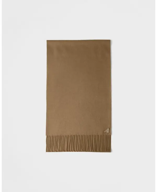 Prada Silk And Cashmere Scarf - Brown