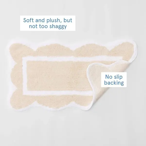 WEEZIE Scallop Bath Rug - Dune