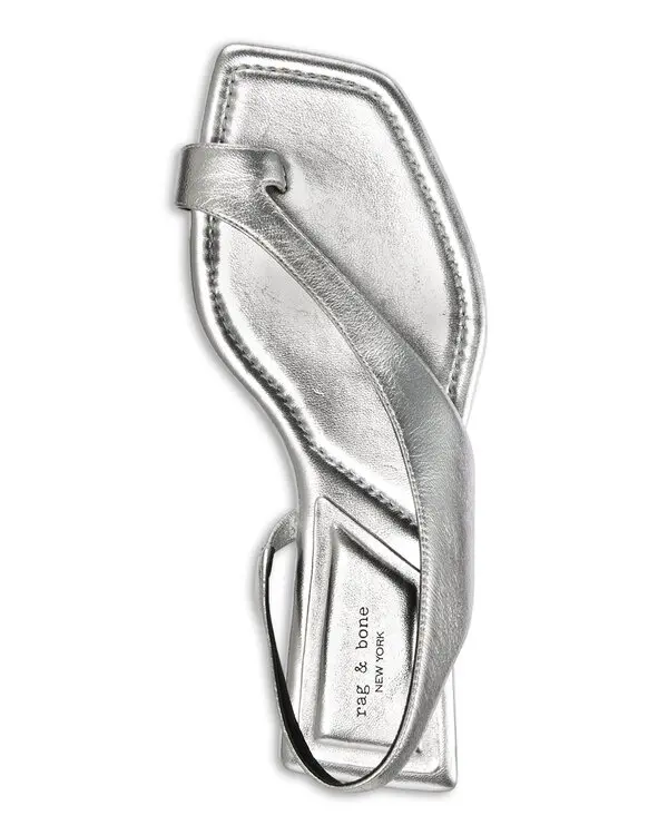 Rag & Bone Liv Slingback Sandals - Silver