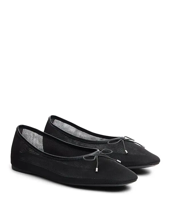 Rag & Bone Poppi Ballet Flats - Black Mesh
