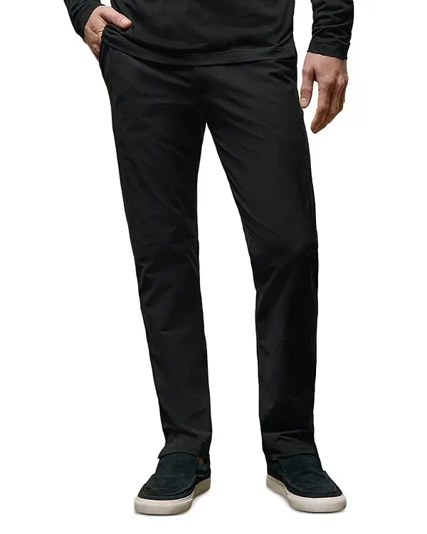 JAMES PERSE Slim Fit Performance Stretch Cotton Blend Golf Trousers - Black