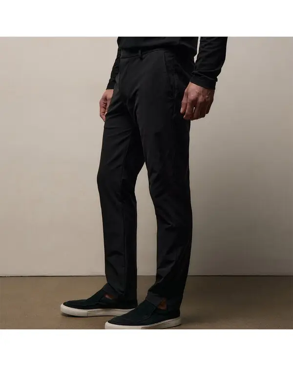 JAMES PERSE Slim Fit Performance Stretch Cotton Blend Golf Trousers - Black