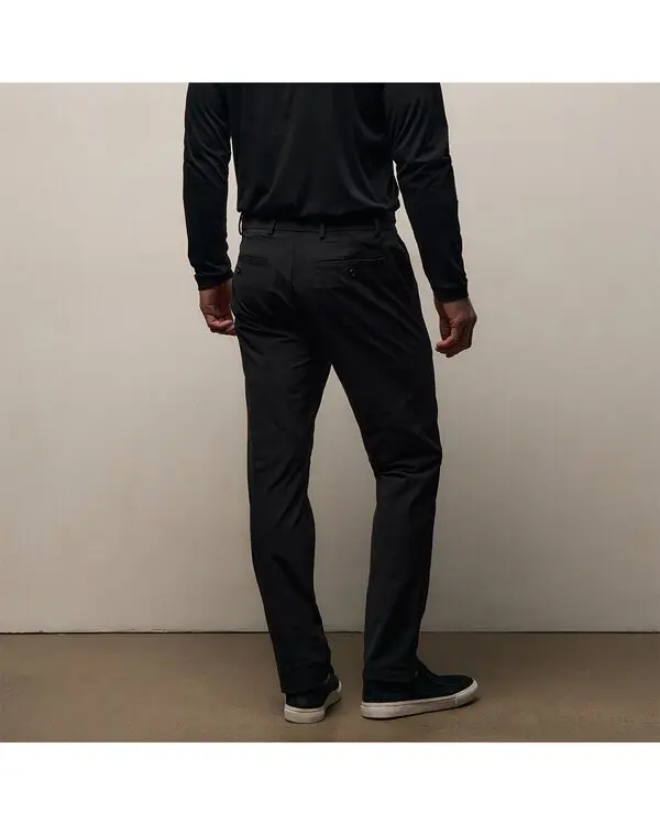JAMES PERSE Slim Fit Performance Stretch Cotton Blend Golf Trousers - Black