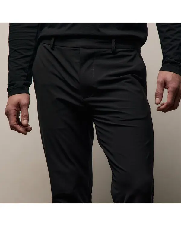 JAMES PERSE Slim Fit Performance Stretch Cotton Blend Golf Trousers - Black
