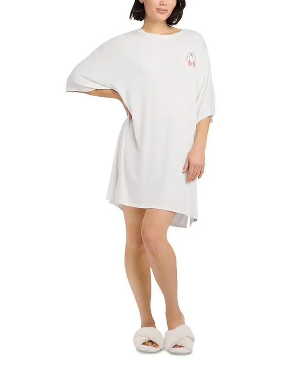 NICK & NORA Dream Wave Blossom Oversized Sleep Tee - White