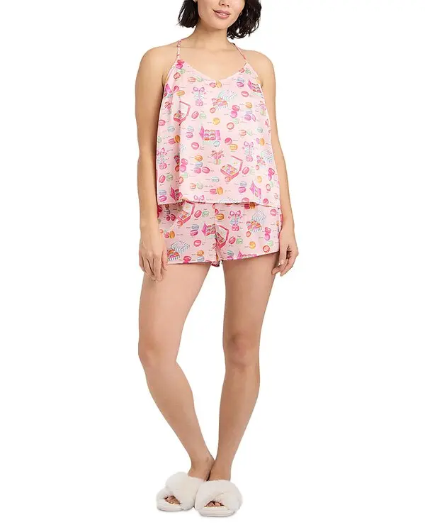 NICK & NORA Dream Wave Camisole Tap Short Set - Pink