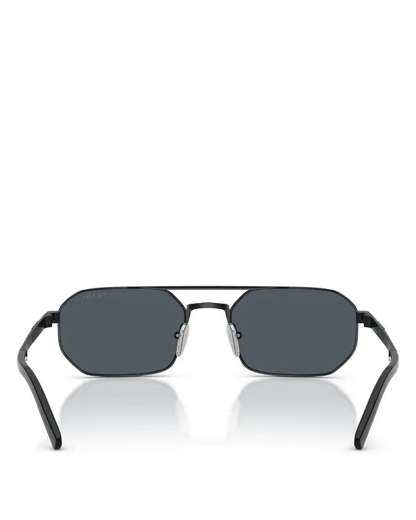 Prada Rectangular Sunglasses, 55mm - Dark Grey