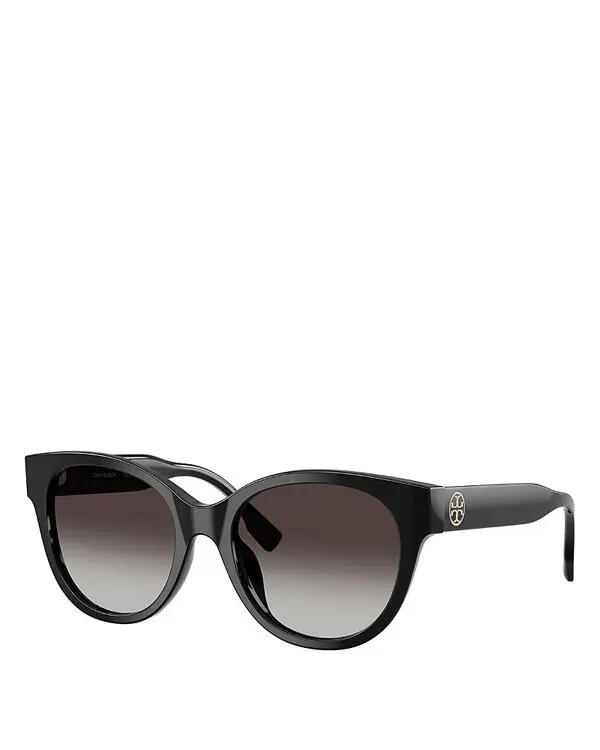Tory Burch Round Frame Sunglasses, 54mm - Black