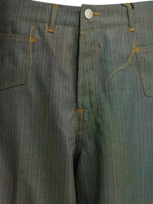 Junya Watanabe Pinstripe Contrast Stitch Trousers