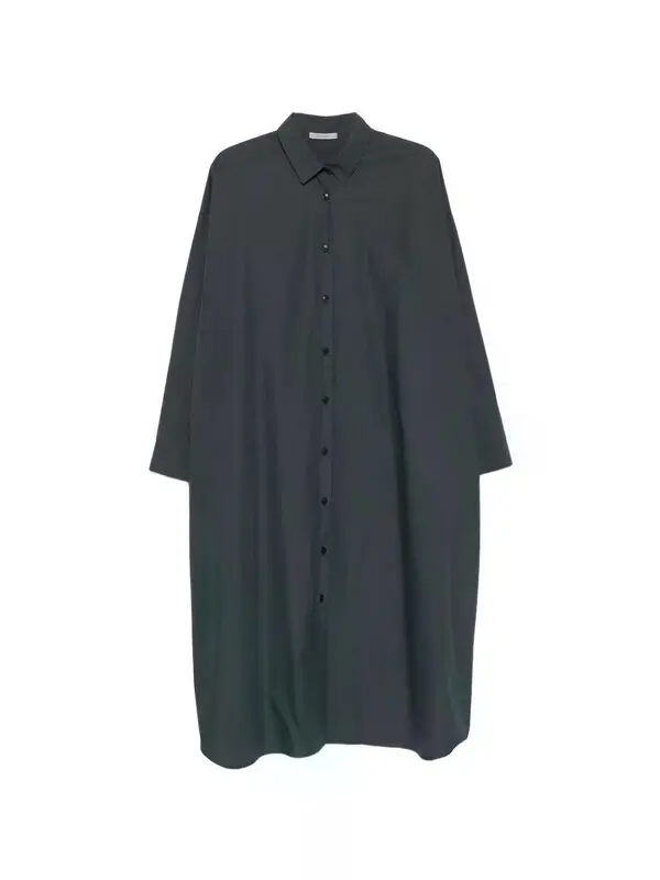 Dusan Long-sleeve Button-down Midi Dress