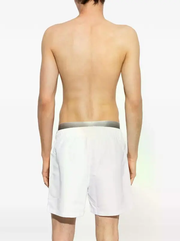 Emporio Armani Logo Waistband Drawstring Swim Shorts