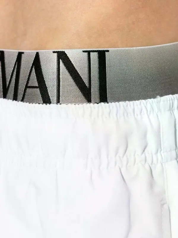 Emporio Armani Logo Waistband Drawstring Swim Shorts