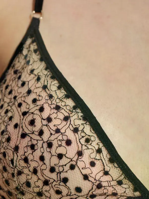 TOM FORD Polka-dot Lace-trim Bra
