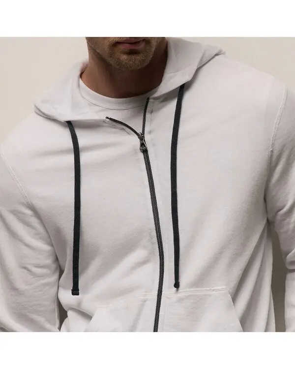 JAMES PERSE Vintage French Zip Up Hoodie - White