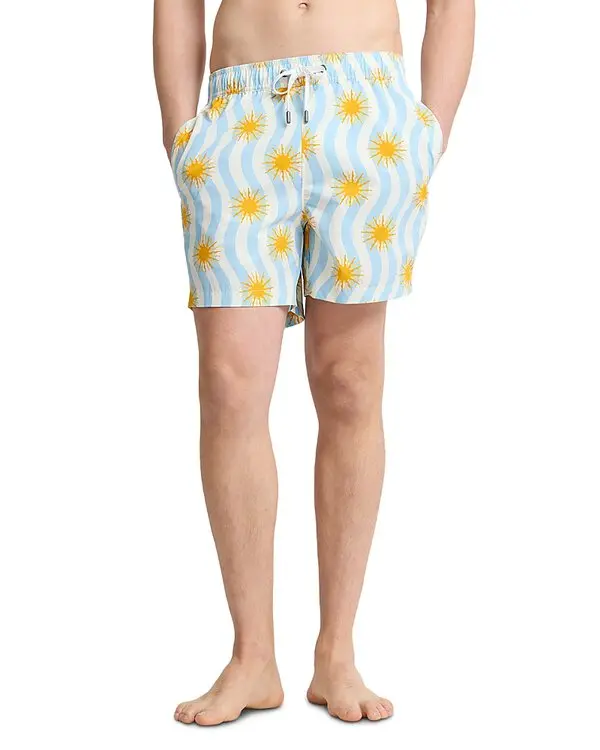 Onia Charles 5" Swim Trunks - Light Blue Multi
