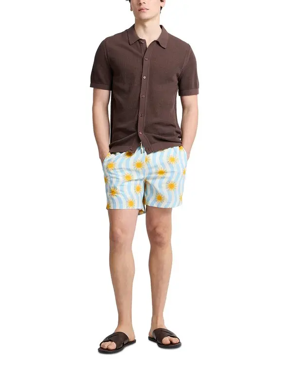 Onia Charles 5" Swim Trunks - Light Blue Multi