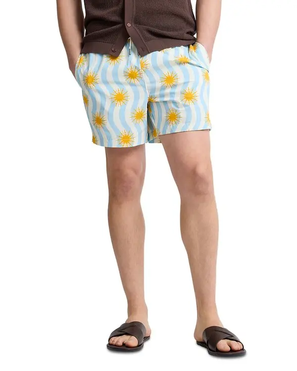 Onia Charles 5" Swim Trunks - Light Blue Multi