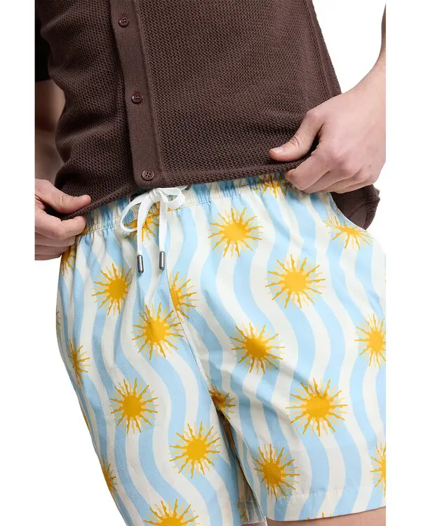 Onia Charles 5" Swim Trunks - Light Blue Multi