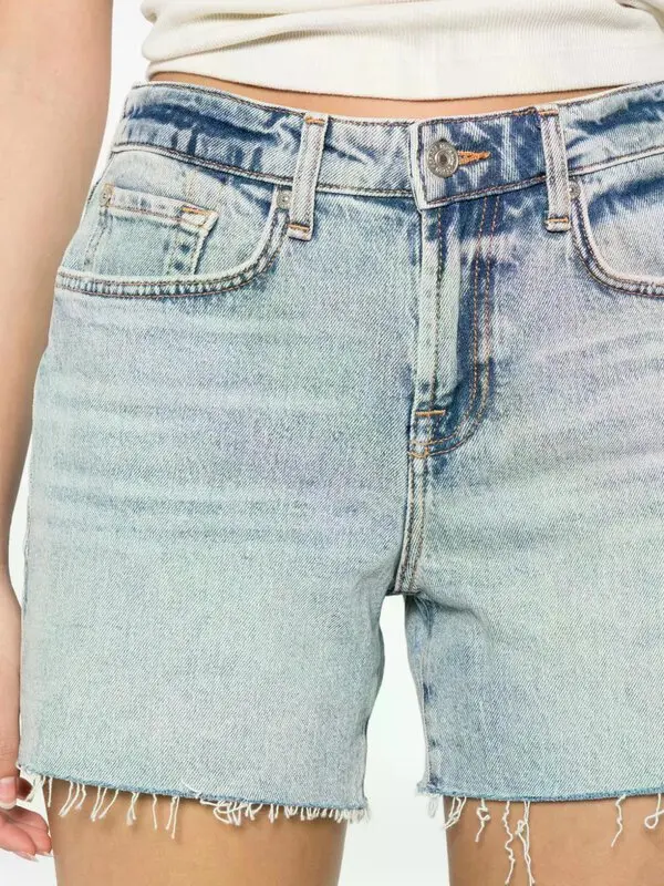 7 For All Mankind Monroe Raw-cut Denim Shorts
