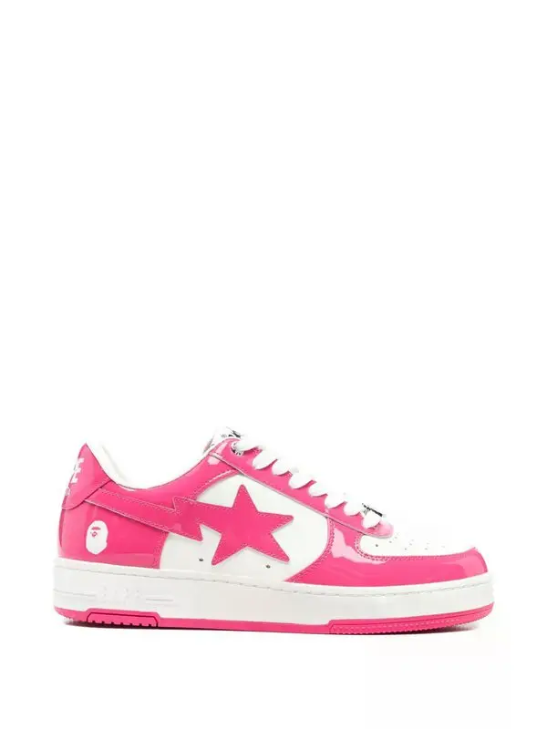 A BATHING APE Sta Patent Leather Sneakers - Pink