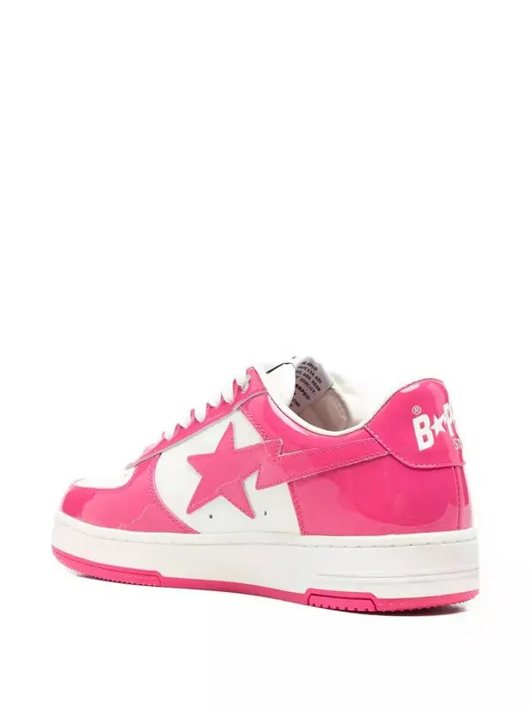 A BATHING APE Sta Patent Leather Sneakers - Pink