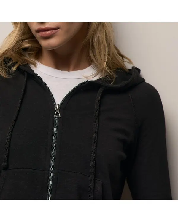 JAMES PERSE Vintage French Terry Zip-up Hoodie - Black