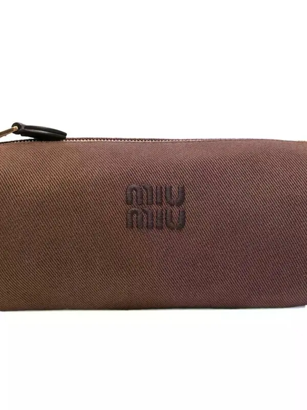 Miu Miu Gabardine Cylindrical Shoulder Bag - Brown