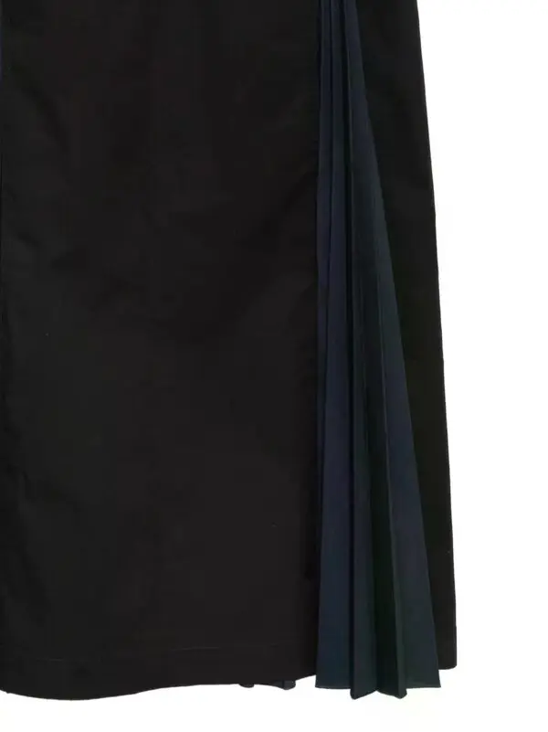Plan C V-neck Midi Dress With Pleated Panels
