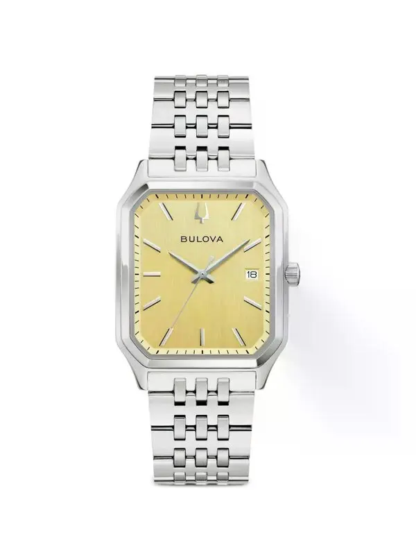 Bulova Tony Bennett Rectangular Watch - Yellow