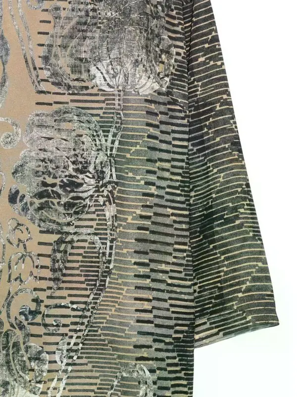 Antonio Marras Floral Print Striped Maxi Dress