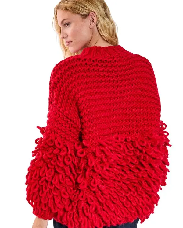 Nasty Gal Chunky Loopy Quarter Zip Sweater