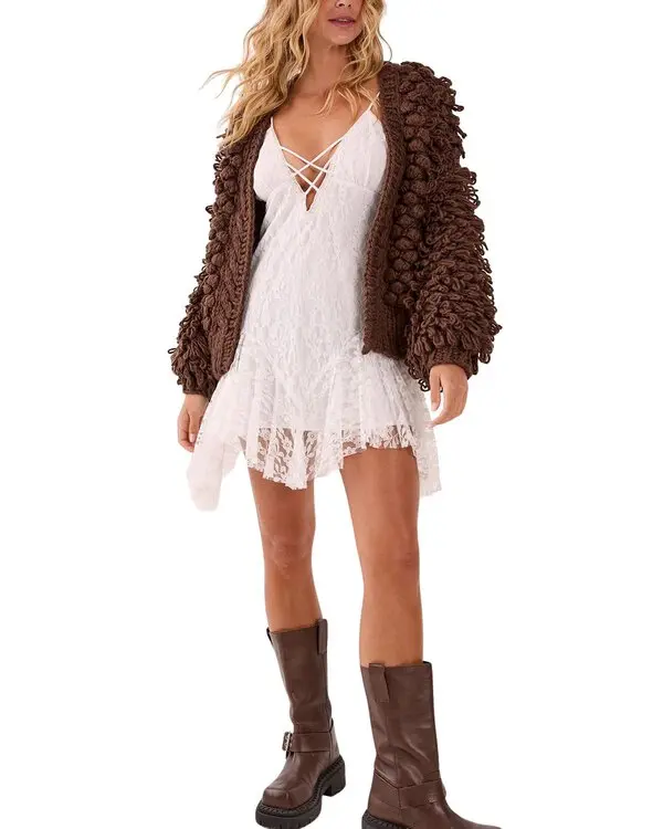 Nasty Gal Chunky Loop Yarn Knitted Cardigan