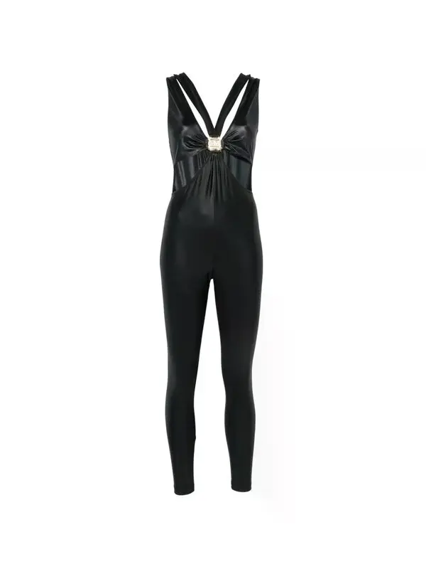 MAZZEI Cut-out Logo Plaque Jumpsuit - Black