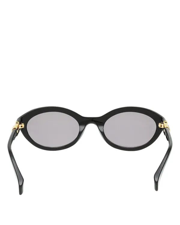 Rag & Bone Oval Sunglasses - Shiny Black/smoke