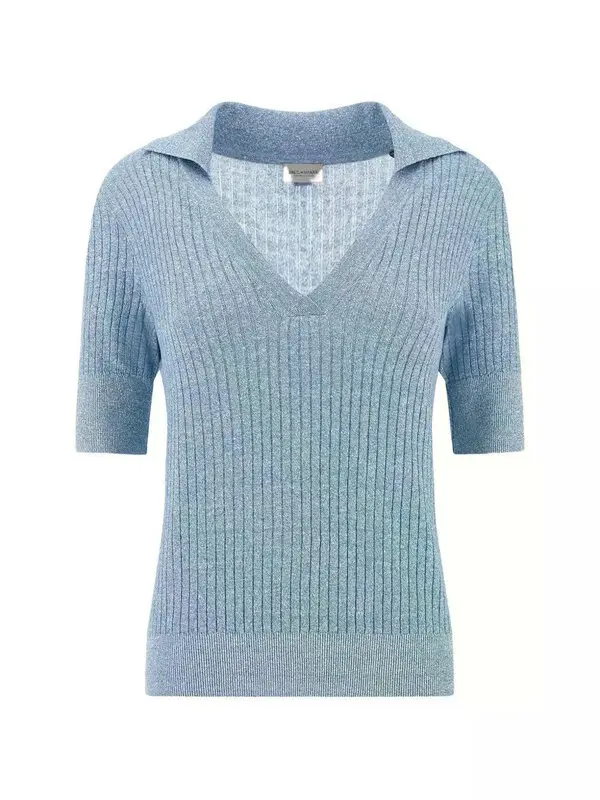 Paul & Shark Urukai Ribbed Knit V-neck T-shirt