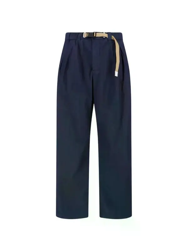 WHITE SAND Belted Pleated Trousers