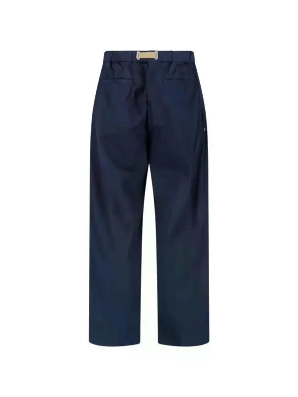 WHITE SAND Belted Pleated Trousers