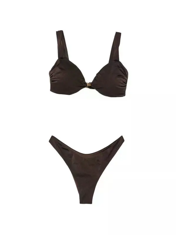MATINEE Logo Plaque Bikini - Brown