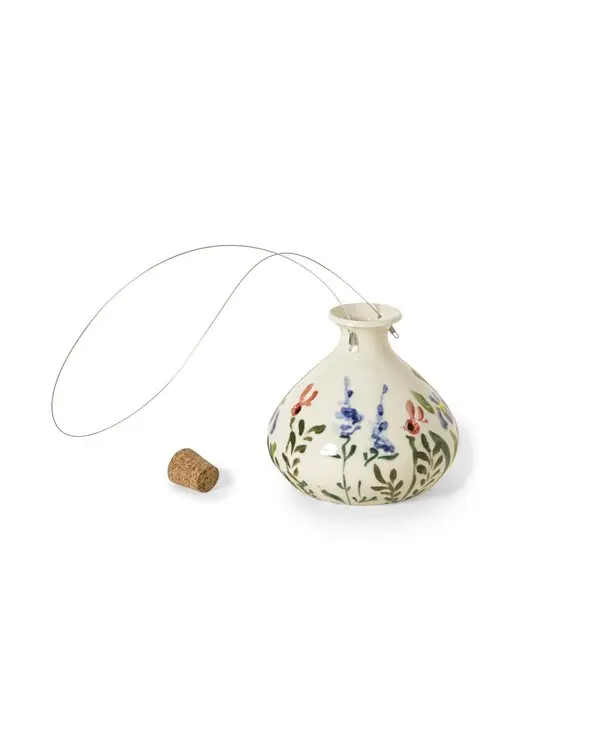 UNCOMMON GOODS Hand-painted Porcelain Hummingbird Feeder