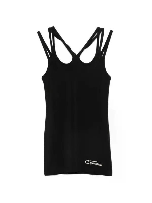 AVAVAV Multi-strap Embroidered Tank Top - Black