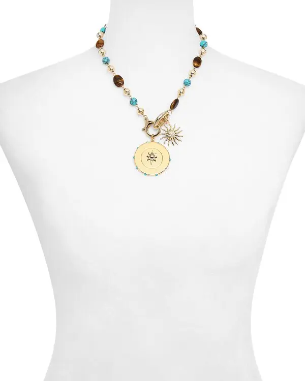 Ramy Brook Serra Beaded Charm Necklace - Turquoise Multi