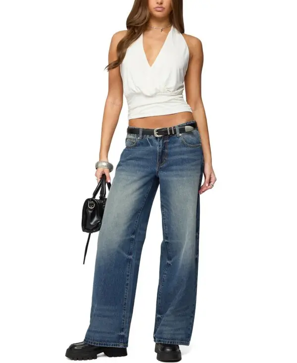 EDIKTED V Neck Halter Top