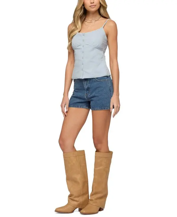 EDIKTED Milena High Rise Denim Shorts