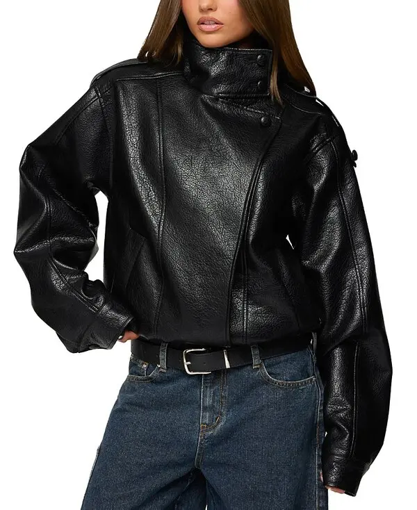 EDIKTED Jaicee High Neck Oversized Jacket