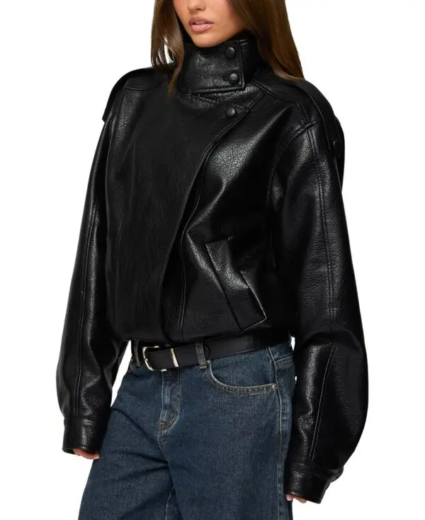 EDIKTED Jaicee High Neck Oversized Jacket