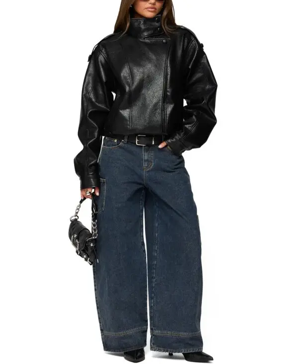 EDIKTED Jaicee High Neck Oversized Jacket