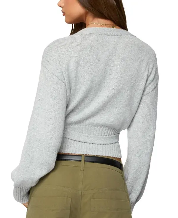 EDIKTED Stella Wrap Knit Cardigan