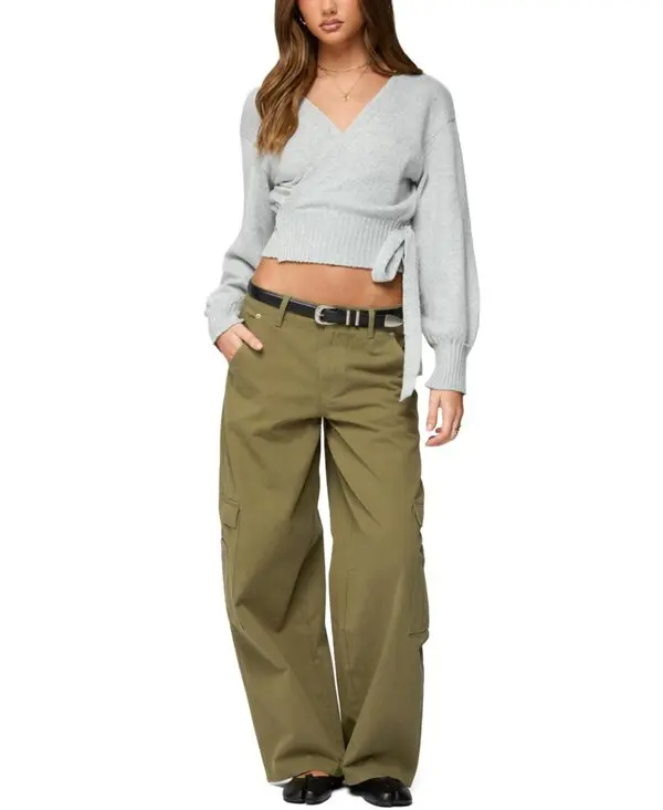 EDIKTED Stella Wrap Knit Cardigan