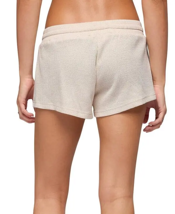 EDIKTED Baila Waffle Shorts - Stone
